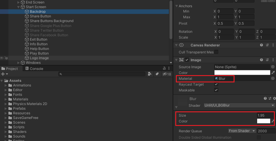 【游戏开发小技】Unity通过UI全屏图来模糊场景画面（Shader | 模糊 | 滤镜 | Blur）_unity urp ui背景模糊-CSDN博客