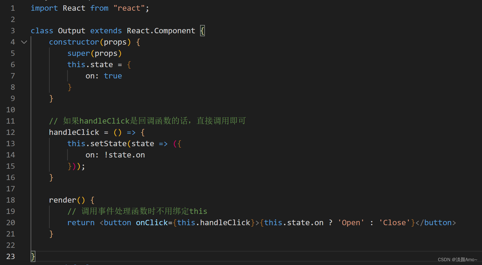关于类组件的点击事件处理函数点击事件 箭头函数 Csdn博客
