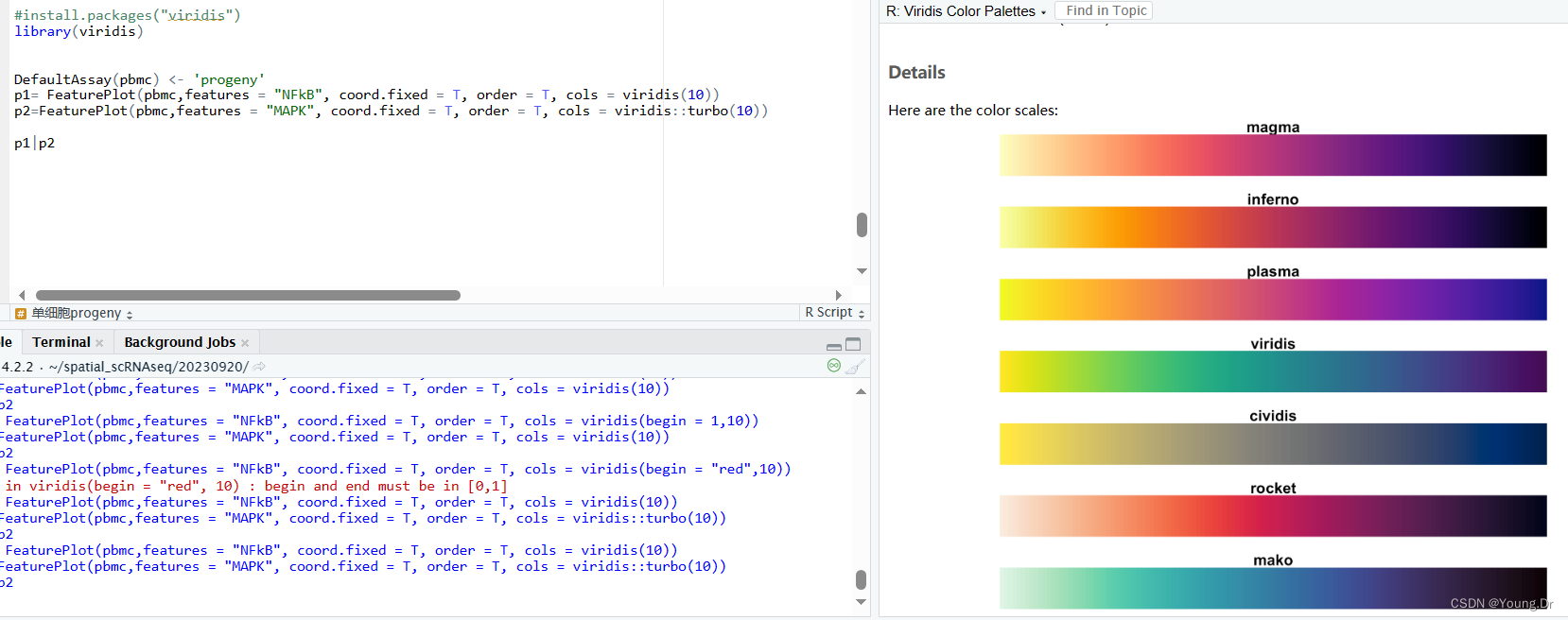 vis cor调色板 颜色配色ggplot colorRampPalette(c(“royalblue“,“firebrick3“))(2 ...