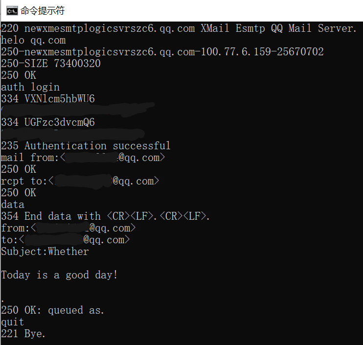 通过telnet命令使用SMTP、POP3协议收发邮件(以QQ邮箱为例)_命令行输入telnet qq邮箱pop3-CSDN博客