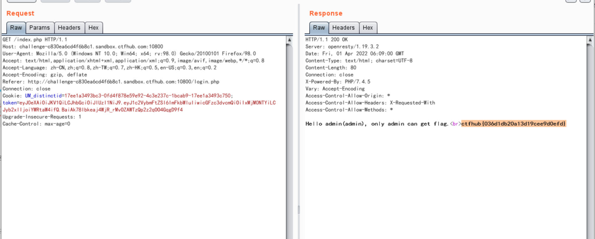 ctfhub 技能树 ——JSON Web Token 弱密钥_ctfhub 技能书 json-CSDN博客