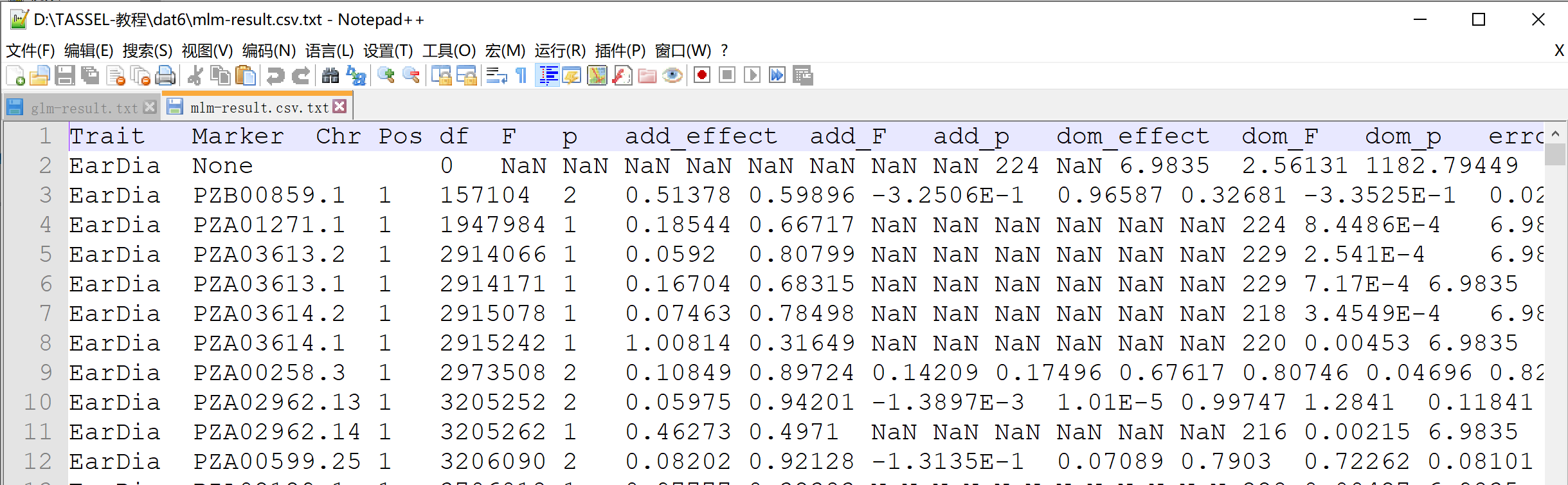使用TASSEL学习GWAS笔记（6/6）：TASSEL结果可视化：QQ plot，曼哈顿图_tassel画曼哈顿图-CSDN博客
