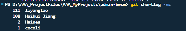 Git---git shortlog查看贡献者,对比贡献次数（功能型命令）-CSDN博客