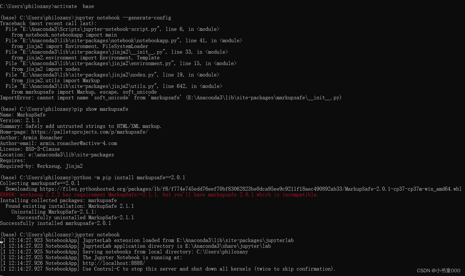 Jupyter Notebook不能跳转,没反应,闪退问题,已解决pytorch环境下的jupyter程序未进行却跳到了下一行 Csdn博客