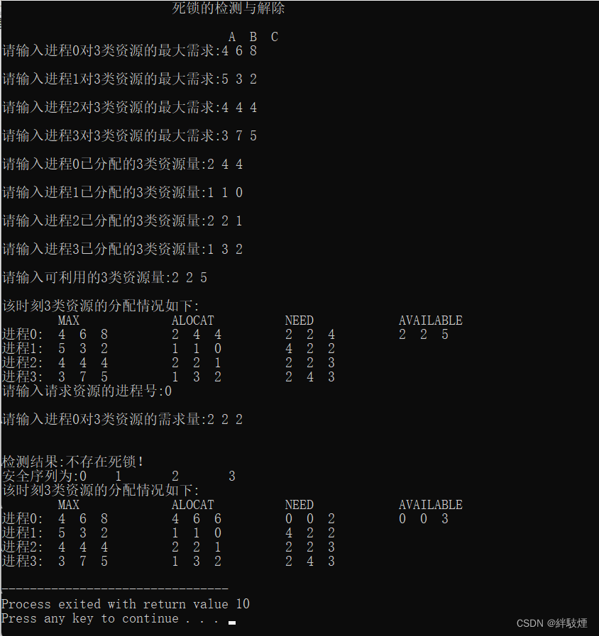 银行家算法 Csdn博客 