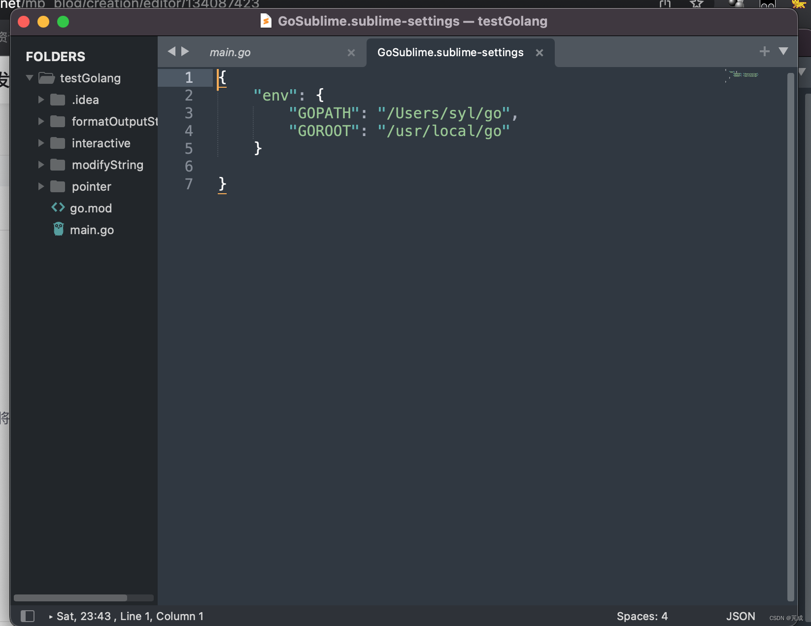 Sublime Text4在MacOS下配置Golang_sublime golang-CSDN博客
