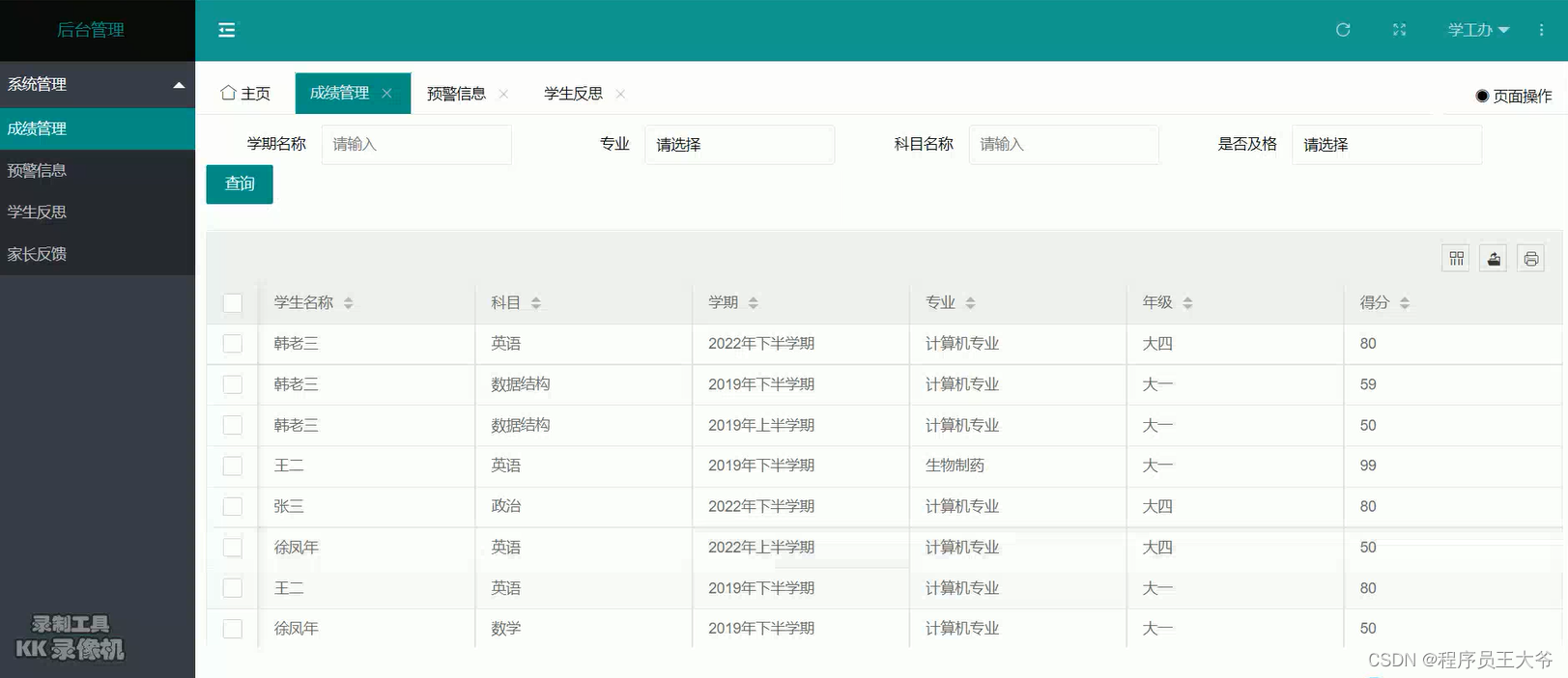 【毕业设计课程设计】基于springboot的学分预警系统设计与实现（源码文章） Java Jsp Mvc Web系统预警模块设计 Csdn博客 7462