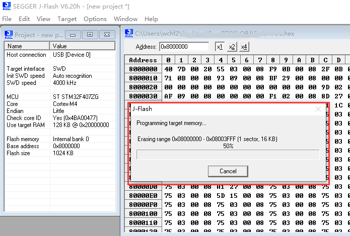 使用JLink J-Flash对STM32烧录固件简单说明_怎么用jlink给stm32f407烧录程序-CSDN博客