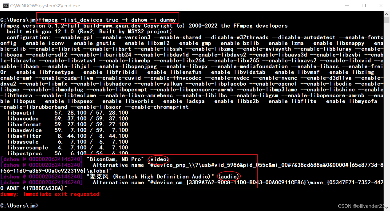 FFmpeg仅列出所有音频设备_avdeviceinfo avmediatype-CSDN博客