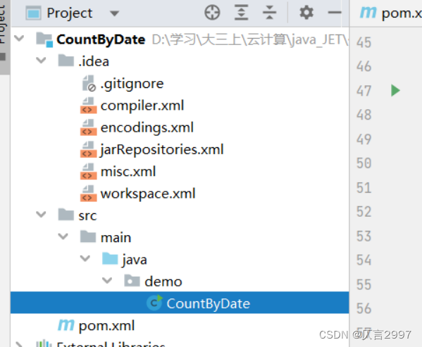 Mapreduce案例2countbydatehadoop统计网站的访问次数的要求完成统计网站的访问次数代码和运行结果 Csdn博客