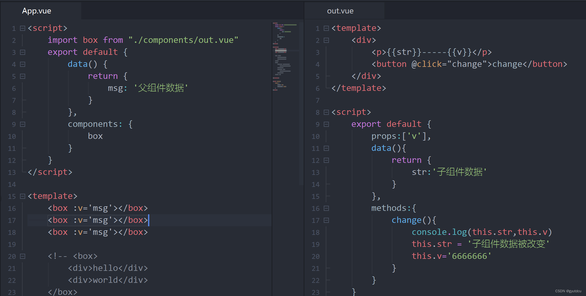 Vue组件——属性传值、插槽具名插槽 属性值传递 Csdn博客