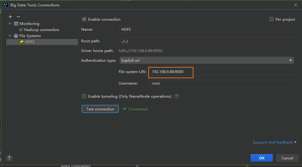 idea big data tools插件使用(spark远程调试) 读取集群hdfs文件_idea如何通过ssh隧道的bigdatas操作hdfs文件系统-CSDN博客