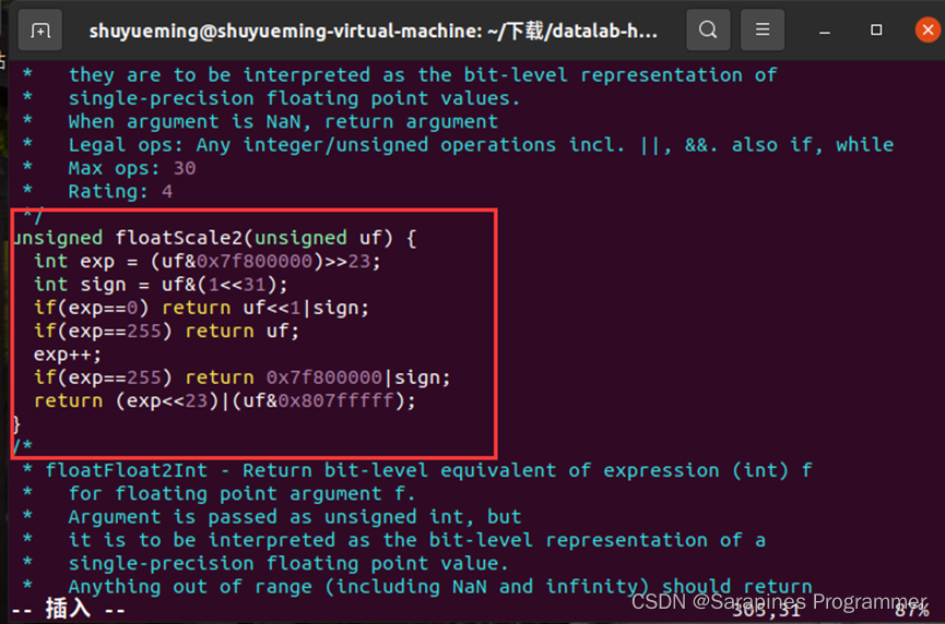 【CSAPP】DataLab-CSDN博客