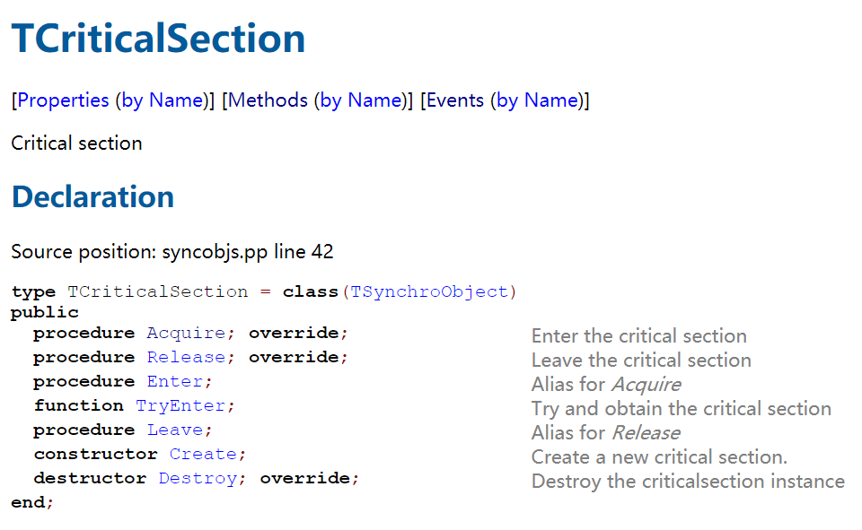 TCriticalSection 定义说明-CSDN博客