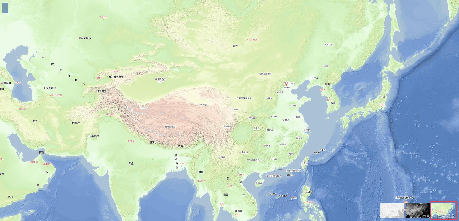 OpenLayers加载不同类类型的天地图(矢量图、影像图、地形图)并实现动态切换效果_openlayers 天地图-CSDN博客