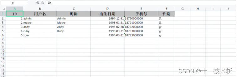 Springboot实现excel导入导出,性能爆表,用起来够优雅十一技术斩的博客 Csdn博客springboot实现excel导入和导出