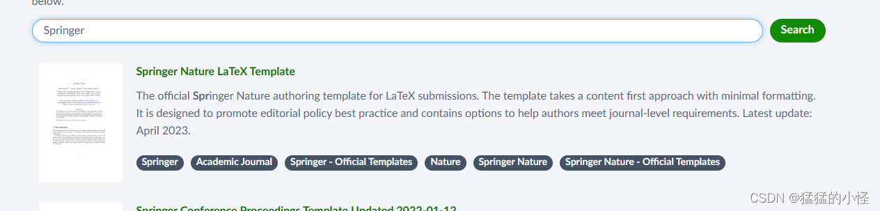 施普林格旗下期刊latex模板下载方法_springer的latex格式官网在哪找-CSDN博客
