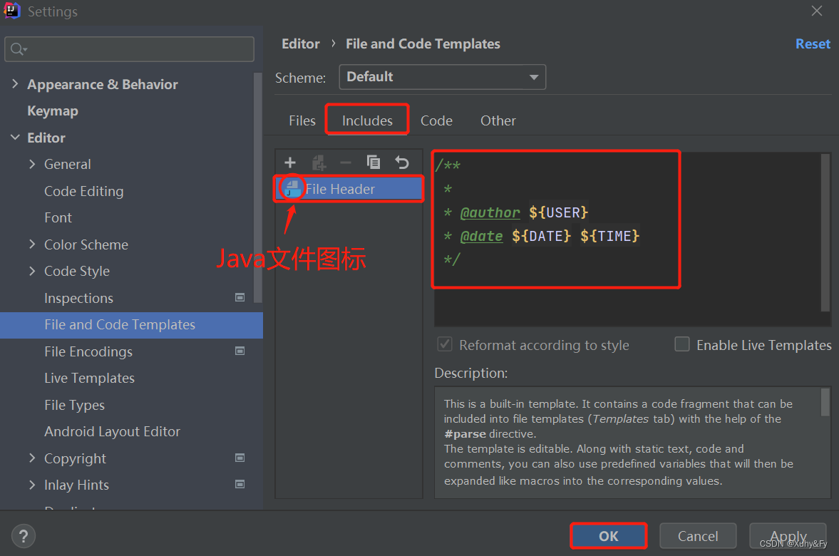 Idea 在创建java文件时,默认在文件上面生成作者名和时间idea 新建文件注释 Csdn博客