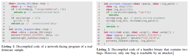KARONTE: Detecting Insecure Multi-binary Interactions in Embedded Firmware 检测嵌入式设备固件中不安全的多二进制交互 ...