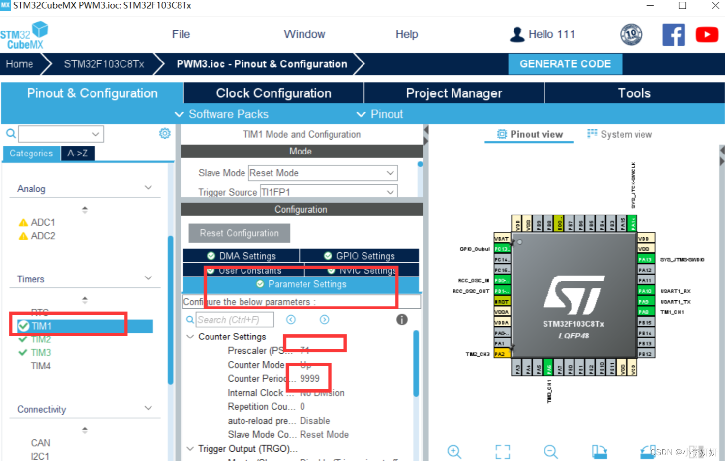 定时器&PWM应用编程_stm32 while(1)循环速度-CSDN博客