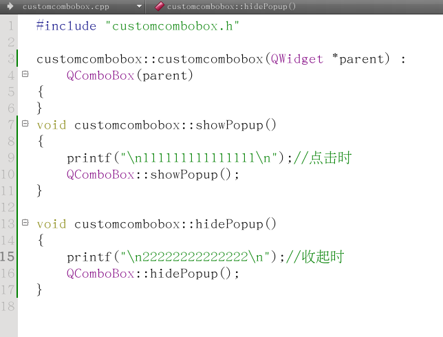 QComboBox 单击操作---重写showPopup()、hidePopup()函数-CSDN博客