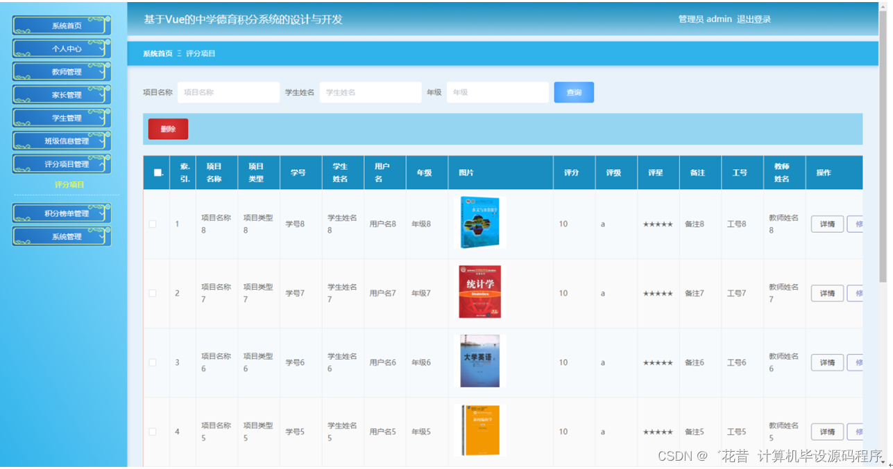 计算机毕业设计springboot基于vue的中学德育积分系统的设计与开发t40909【附源码数据库部署lw】 Csdn博客