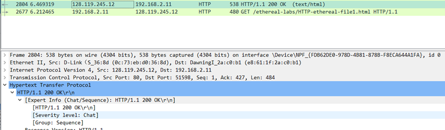 《计算机网络：自顶向下方法》实验3：利用分组嗅探器分析HTTP_你的浏览器使用的是 http1.0,还是 http1.1?你所访问的 web 服务器所使用 http-CSDN博客