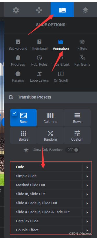 Slider Revolution 6.X 如何设置幻灯片切换动画效果_slider revolution教程-CSDN博客