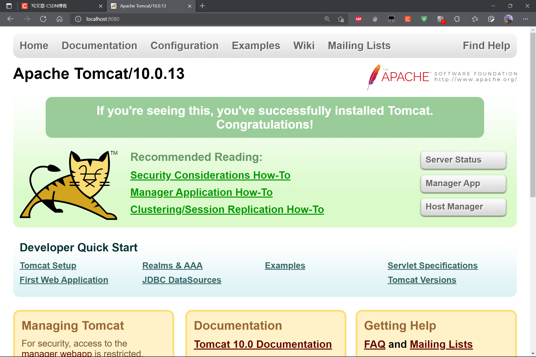 Tomcat安装配置以及闪退处理_tomcat10.0.13-CSDN博客
