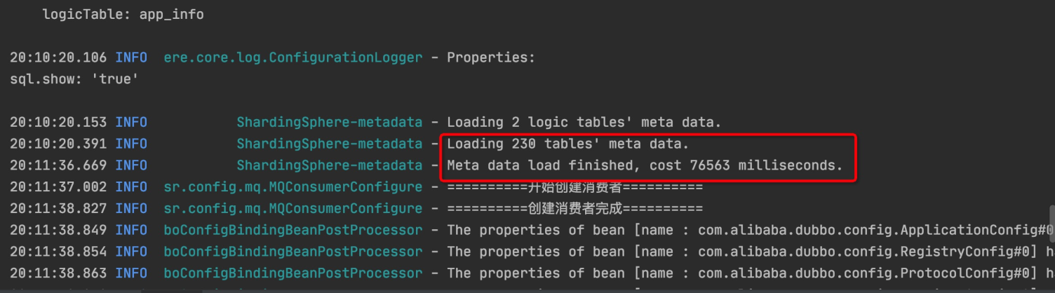 ShardingSphere--Spring boot启动时在ShardingDataSource加载数据库表元数据卡死(慢)的问题_shardingspheredatasource-CSDN博客