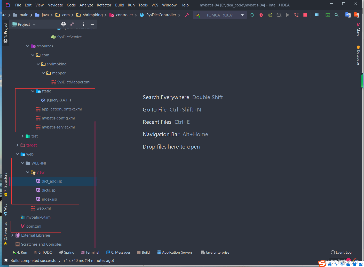 集成spring、springMVC、mybatis、JSP完整示例_新建字典类服务接口的实现service的实现类sysdictserviceimpl,调用sysdic-CSDN博客