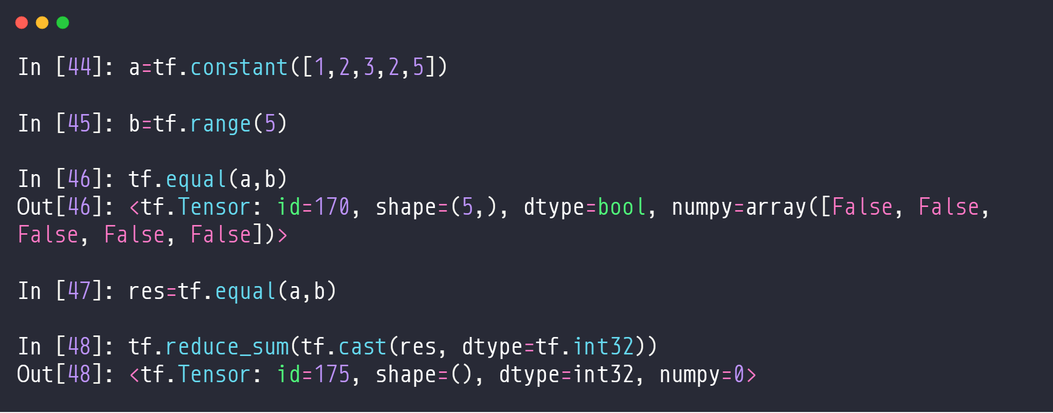 TensorFlow2-高阶操作（三）：数据统计【tf.norm（范数）、tf.reduce_max（最大值）、tf.argmax（最值索引）、tf.equal（张量比较）、tf.unique ...
