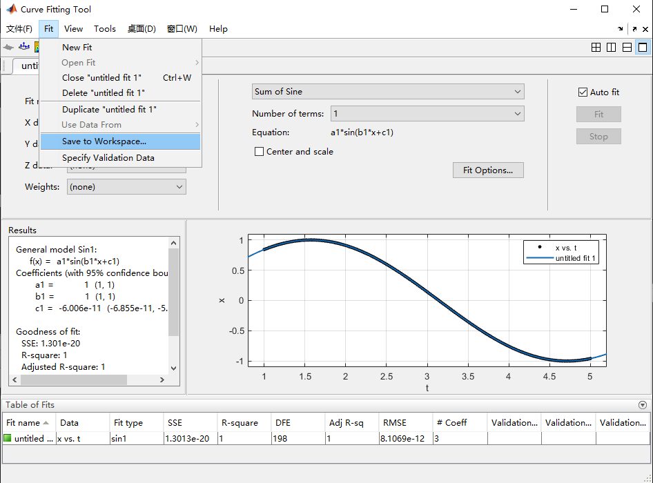 Matlab工具包cftool中图像上曲线数据点输出方法_matlab对拟合出的曲线进行数据提取-CSDN博客