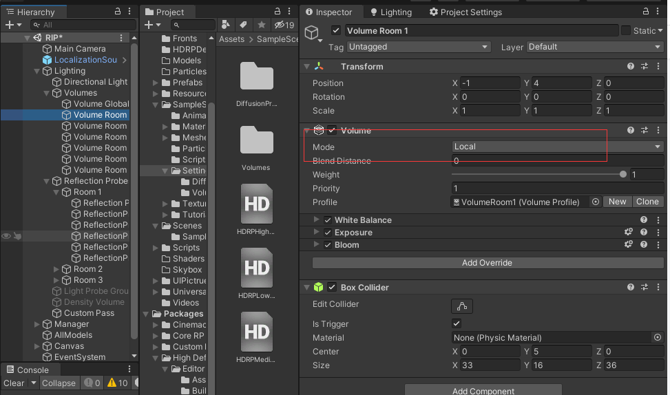 unity HDRP配置 Volume设置_unity volume-CSDN博客