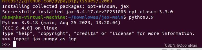 在Ubuntu20.04上进行JAX-0.4.17源码构建_python3.9 适合 jax==0.4.5 的 jaxlib版本-CSDN博客