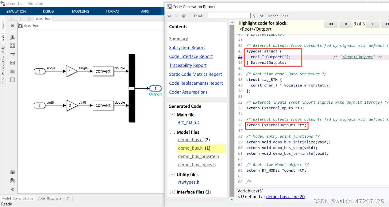 Data type issues encountered when using Simulink virtual/non-virtual ...