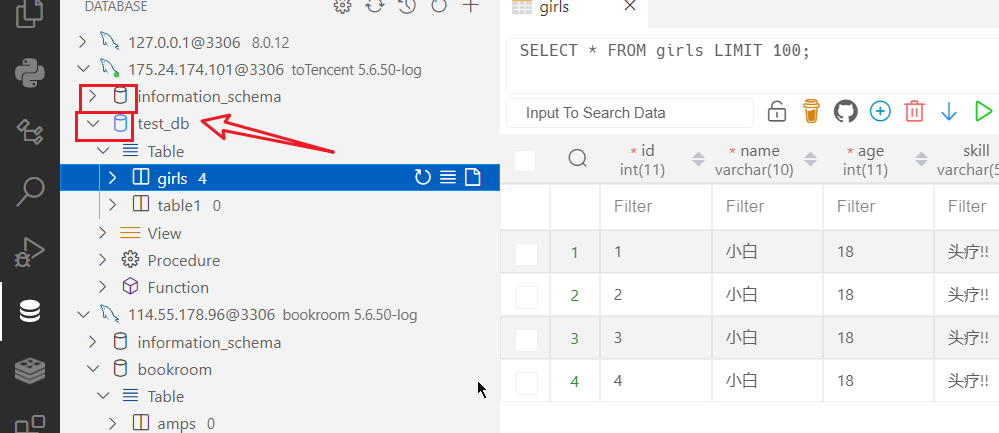 navicat/dataGrip in IDEA/vscode/搭建mysql学习环境/beginner利用小皮控制面板(phpStudy)来快速搭建mysql的运行环境/生成测试数据并填充到 ...