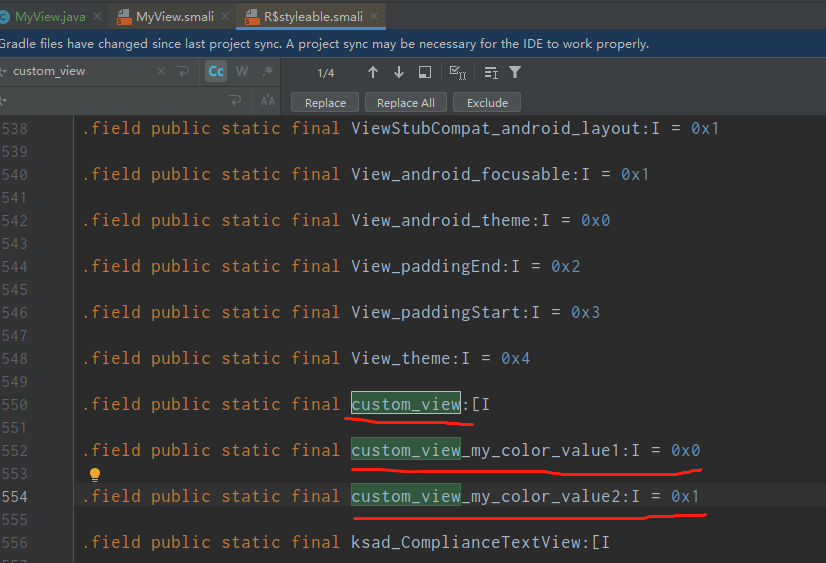 对android的r Styleab Smali、declare Styleable标签自定义attr属性的还原与逆向开发实践 R