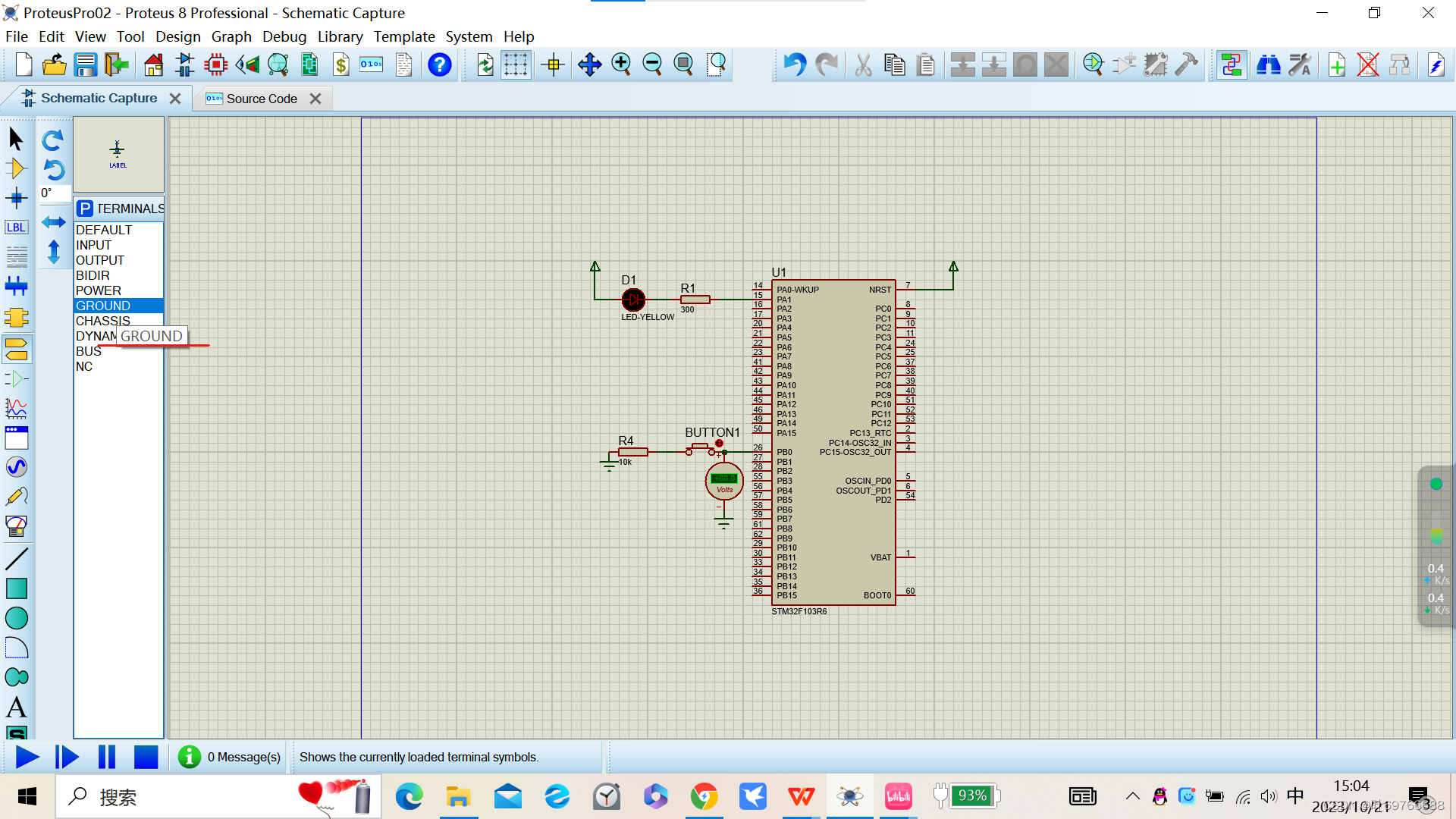 嵌入式实验 proteus和stm_vcc and gnd nets are connected - check net +5v!-CSDN博客