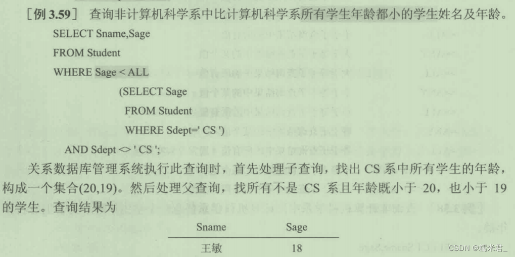 Sql 4种类型的select嵌套查询(父查询、子查询)sql Select 嵌套 Csdn博客