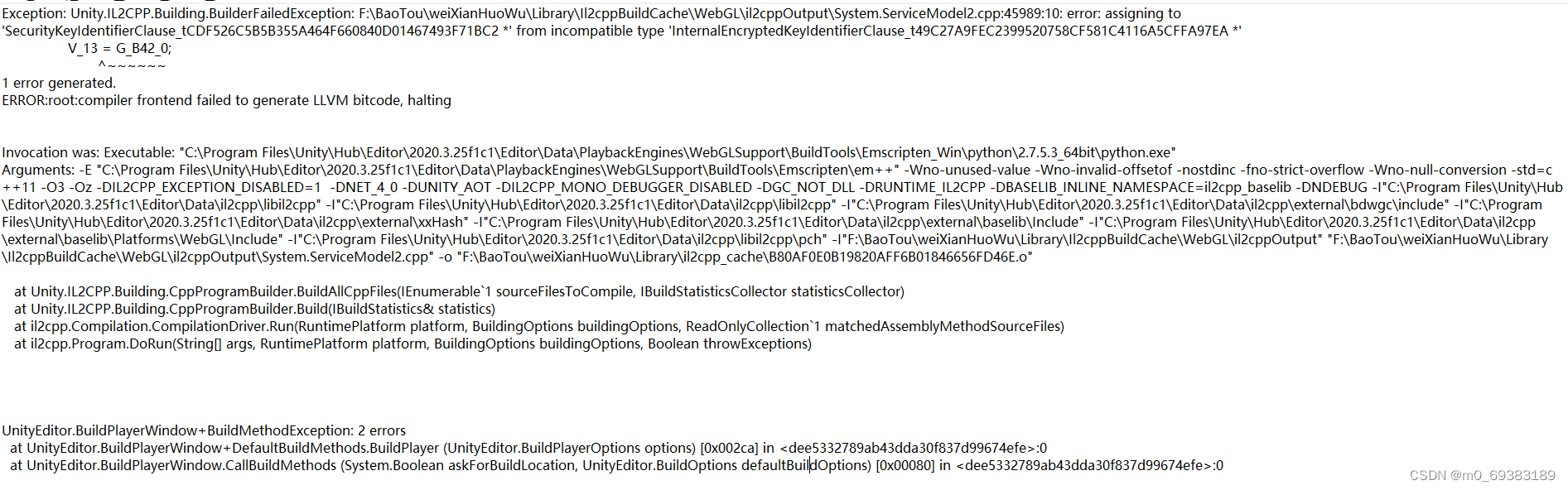 Unity 打包成WebGl 错误_unity打包webgl提示invalid conversion to integer-CSDN博客