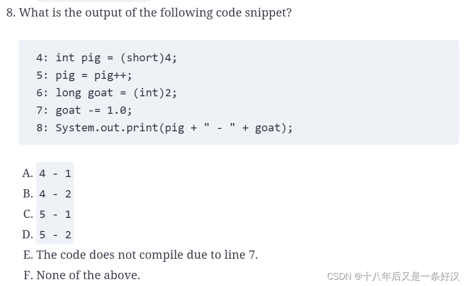 OCP Java17 SE Developers 复习题02-CSDN博客