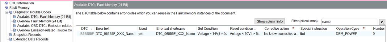 【CANdelaStudio编辑CDD】-0.3-CDD中Fault Memory里DTC Column与Autosar Dem对应关系 ...