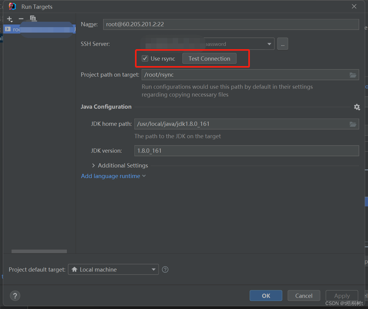 IDEA远程运行,配置runTarget(解决windows系统rsync路径错误)_idea rsync-CSDN博客