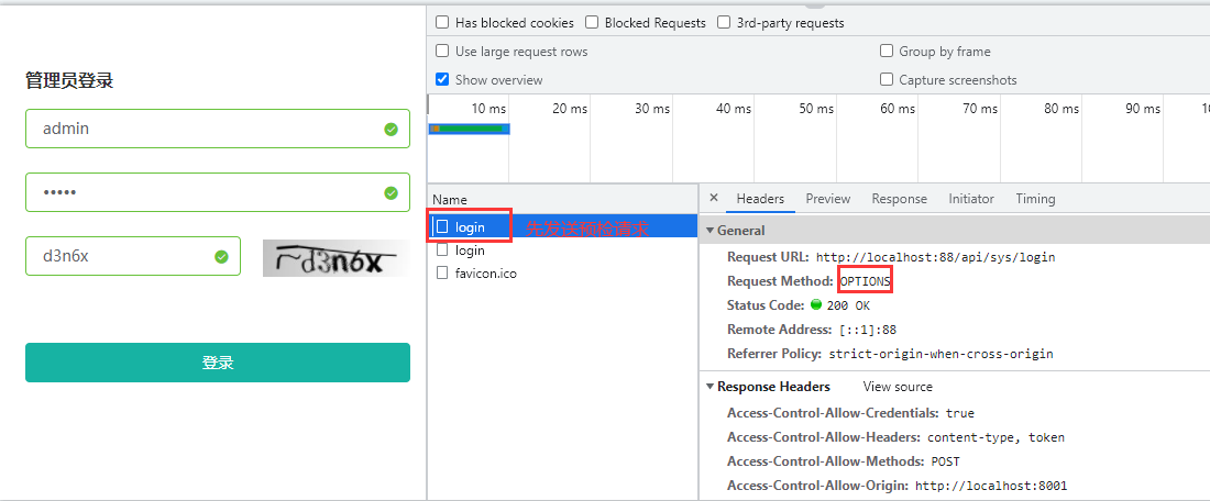 前端服务请求后台遇到跨域问题 Access to XMLHttpRequest at ‘http://localhost:88/api/sys/login‘ from origin-CSDN博客