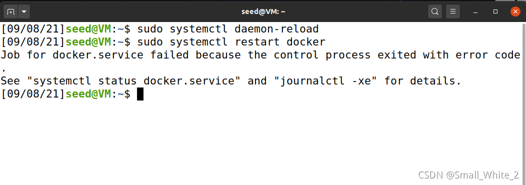 Ubuntu启动docker报错job For Rvice Failed Because The Control