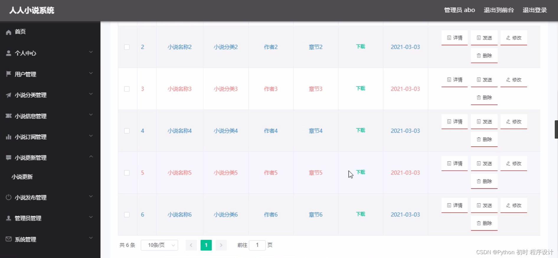 Springbootjavaphpnodepython人人小说系统【计算机毕设】 Csdn博客