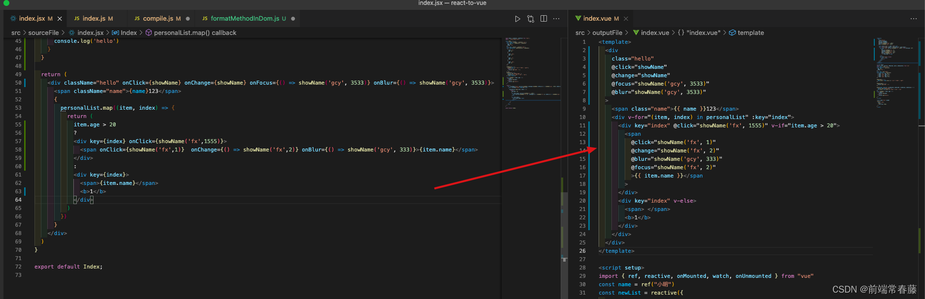 React18组件一键转换vue3组件（持续更新中）react转vue工具 Csdn博客 1937